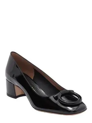 FERRAGAMO Mara Gancio Block Heel Pumps - Nero
