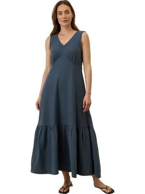 PACT Organic Cotton Double Gauze Dress - French Navy