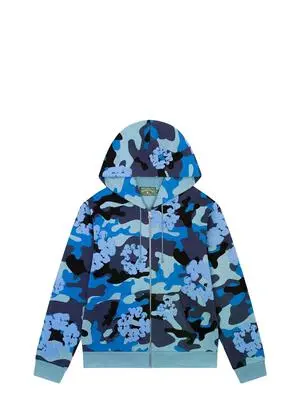DENIM TEARS Wreath Zip-up Hoodie - Blue