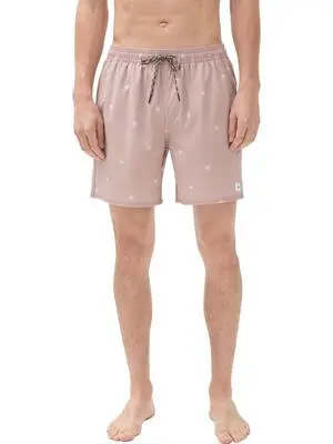 KATIN Shine Volley Swim Trunks - Dusty Pink