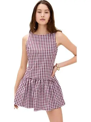 Peixoto Addison Mini Dress - Merlot Gingham