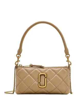 Marc Jacobs Snapshot Quilted Leather Shoulder Bag Camel