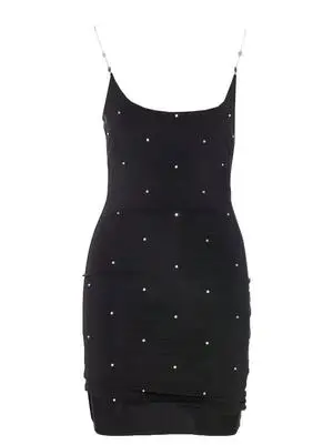 Amiri Crystal-embellished Mini Dress - Black