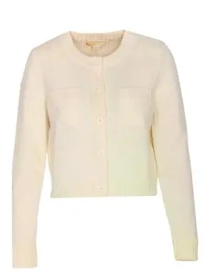 Michael Kors Wool Pocket Cardigan - Neutrals