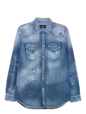 Dsquared2 Dan Western Shirt - Blue