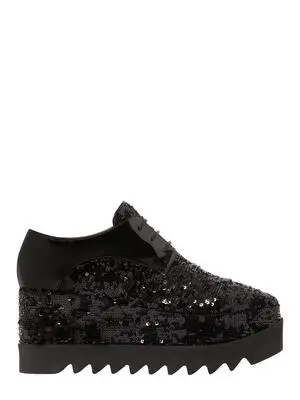 Stella McCartney Limited Edition Elyse Sequin Platforms - Black