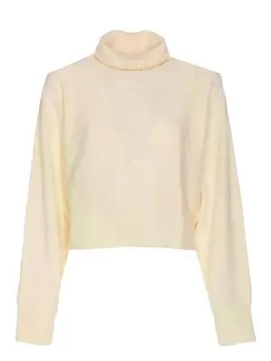 Michael Kors High-neck Logo-plaque Sweater - Neutrals