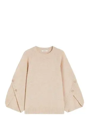 MAX MARA Crossover Detail Oversized Wool And Cashmere Sweater