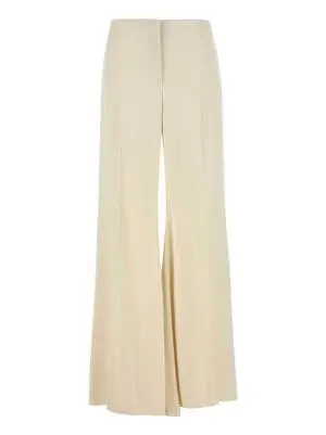 Alexander McQueen Wide Leg Trousers Oyster