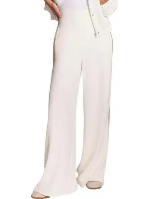 Mint Velvet Side Stripe Full-length Trousers - Ivory