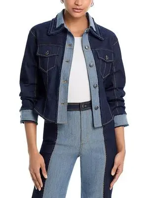 Cinq À Sept Canyon Cropped Jacket - Indigo