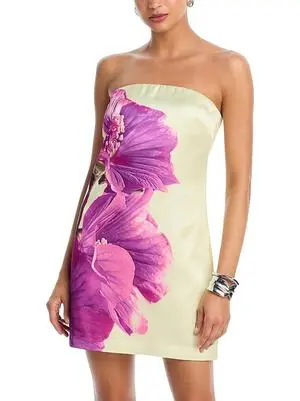 Steve Madden Strapless Mini Dress - Dark Orchid