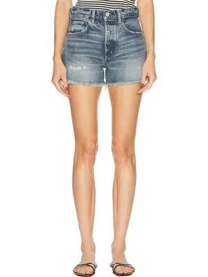 Moussy Vintage Herricks Denim Shorts - Blue