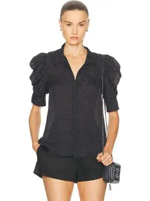 FRAME The Gillian Top - Navy Multi