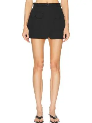 FRAME The Utility Cargo Mini Skirt - Black