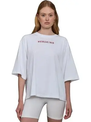 HERSKIND Logo T-shirt - White - Red Logo