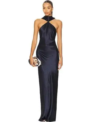 Amanda Uprichard Ashton Maxi Dress Navy