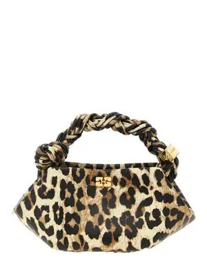 GANNI Bou Bag Mini Leopard Handbag Multicolor