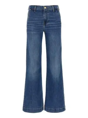 7 For All Mankind Modern Dojo Flared Leg Jeans - Blue