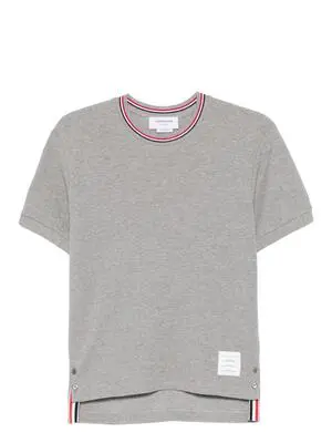 Thom Browne Rwb Cotton T Shirt - Light Grey