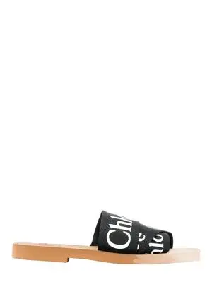 Chloé Woody Flat Slides - Black
