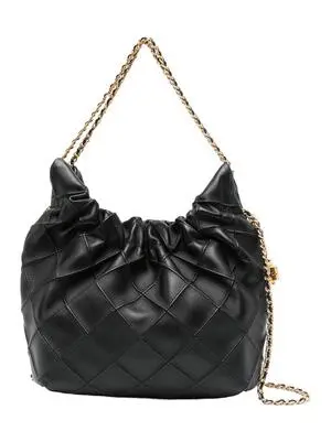 TORY BURCH Fleming Mini Leather Hobo Bag