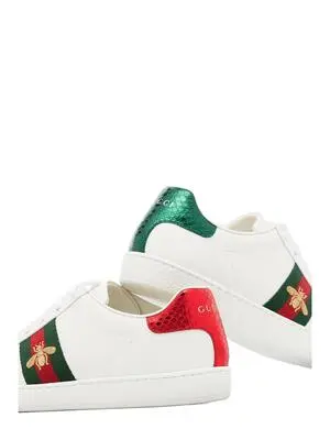 Gucci Ace Leather Sneakers - White