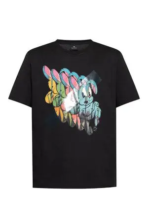 Paul Smith Bunny Repeat Cotton T Shirt - Black