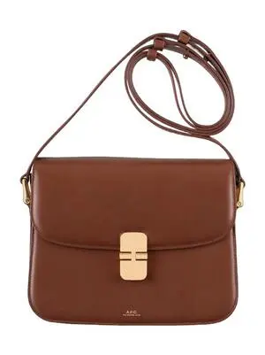A.p.c. Grace Smooth Leather Bag - Brown