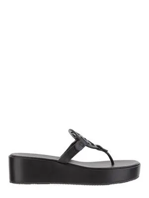 Tory Burch Miller Wedge Sandals - Marrone Scuro
