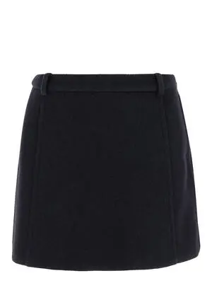 JIL SANDER Wool Skirt - Black