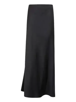 Carven Asymmetric Satin Skirt - Black