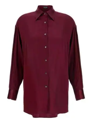 TOM FORD Button-cuffed Shirt - Red