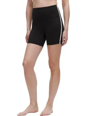 Lululemon Align™ High-rise Side-stripe Short 6 - Black/white