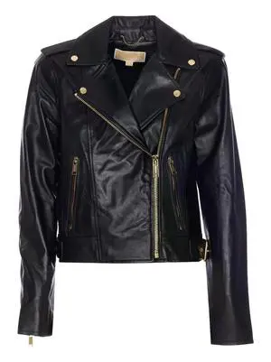 Michael Kors Zip-pocket Leather Jacket - Black