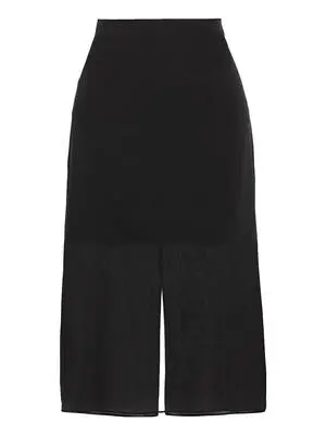 Vince Silk-blend Chiffon Midi Skirt - Black