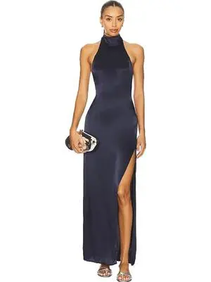 SNDYS X Halter Maxi Dress - Navy