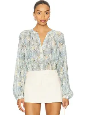 Veronica Beard Fennel Blouse - Powder Blue Multi