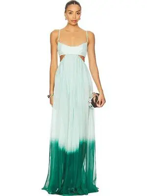 SAU LEE Gia Dress - Seafoam Ombre