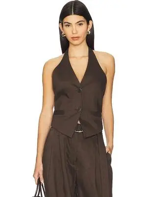 Helmut Lang Halter Vest - Espresso