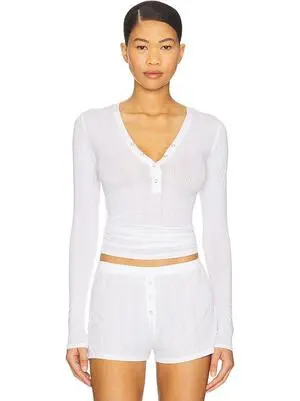 NEGATIVE UNDERWEAR Whipped Henley - White