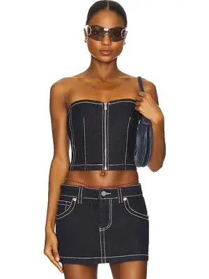 ABRAND Cameron Denim Bustier