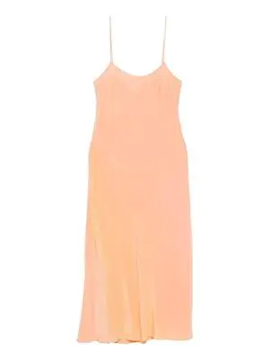 Olivia Von Halle Silk Slip Dress - Orange