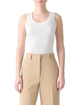 AKRIS Akris Punto Rib Cotton Sweater Tank