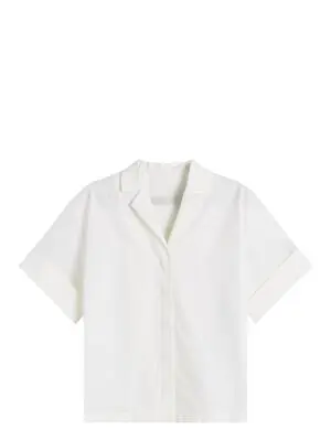 JIL SANDER Boxy Short Sleeve Shirt - White