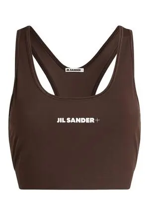 JIL SANDER Ribbed Crop Top - Ganache