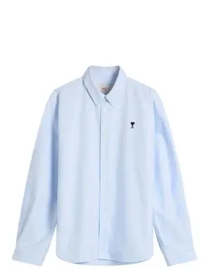 Ami Cotton Oxford Classic Shirt - Bleu Ciel