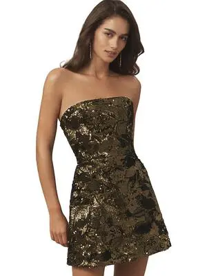 HELSI Linda Strapless Mini Dress - Bronze