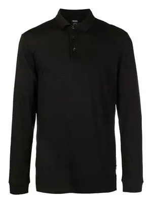BOSS Long-sleeved Polo Shirt - Black