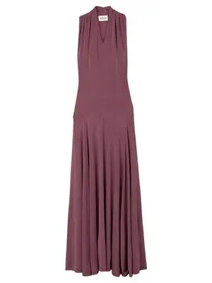 Tove Vina Gathered Maxi Dress - Purple